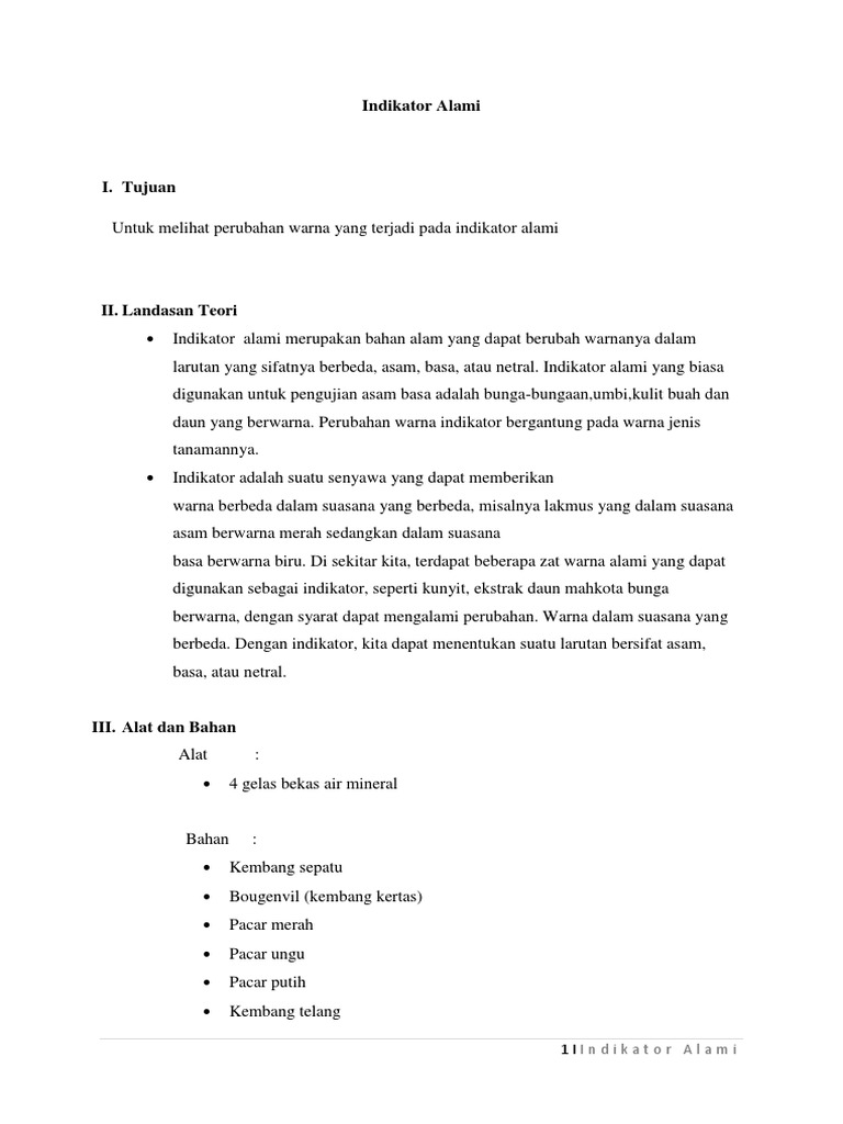 Indikator Alami | PDF