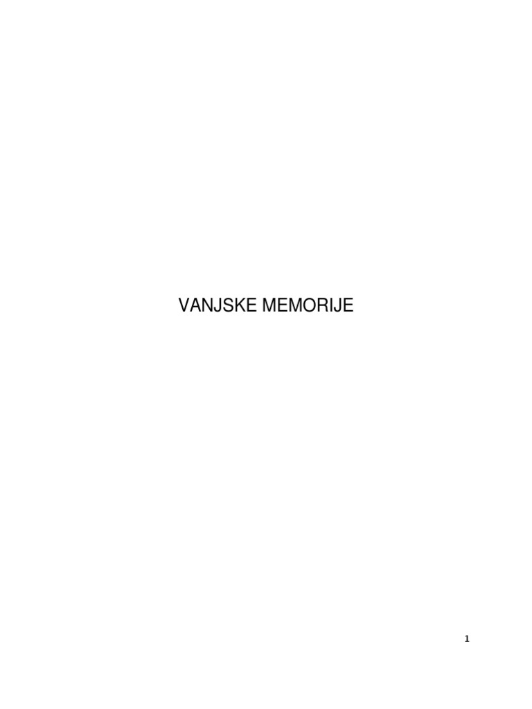 Vanjska Memorija | PDF