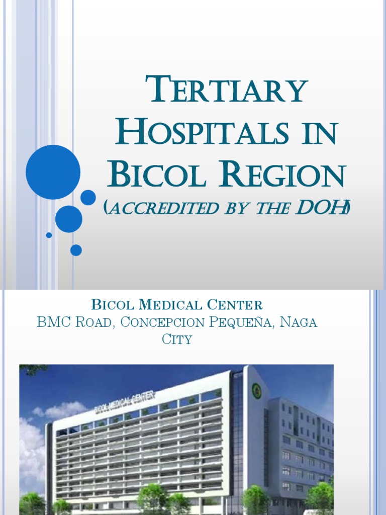 Tertiary Hospitals in Bicol Region | PDF | Radiology | Radiation Therapy