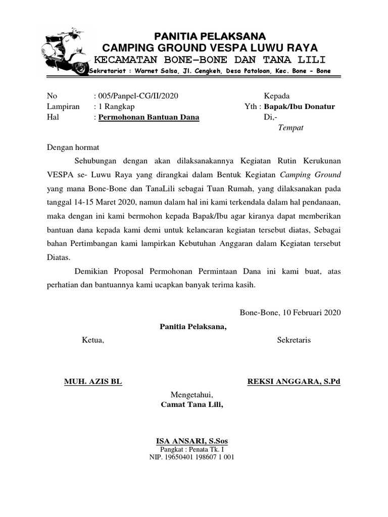 PROPOSAL Camping Ground Vespa 2020 | PDF