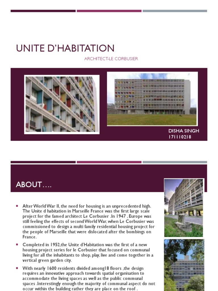 Unite D'habitation | PDF | Apartment | Buildings And Structures