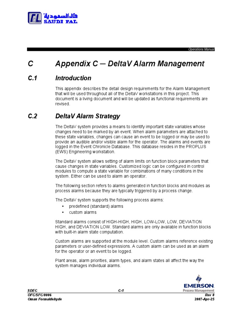 Emerson Delta-V Alarm Management PDF | PDF | Subroutine | Computing