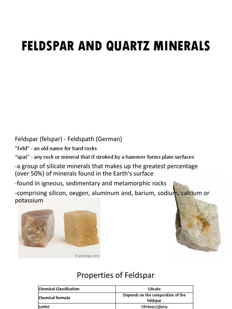 Feldspar and Quartz: Properties and Uses | PDF | Minerals | Quartz