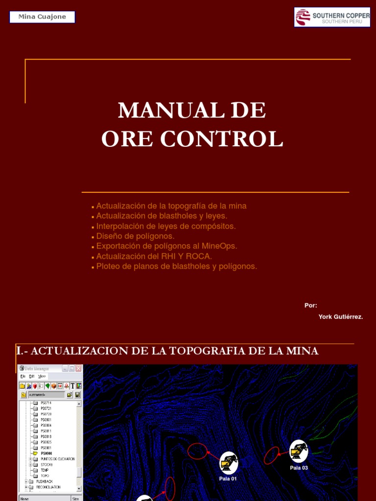 Manual de Ore Control | PDF | Archivo de computadora | Topografía