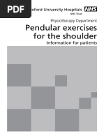 Pendulum Exercises For Shoulder: Learn More About Your Health Care | PDF