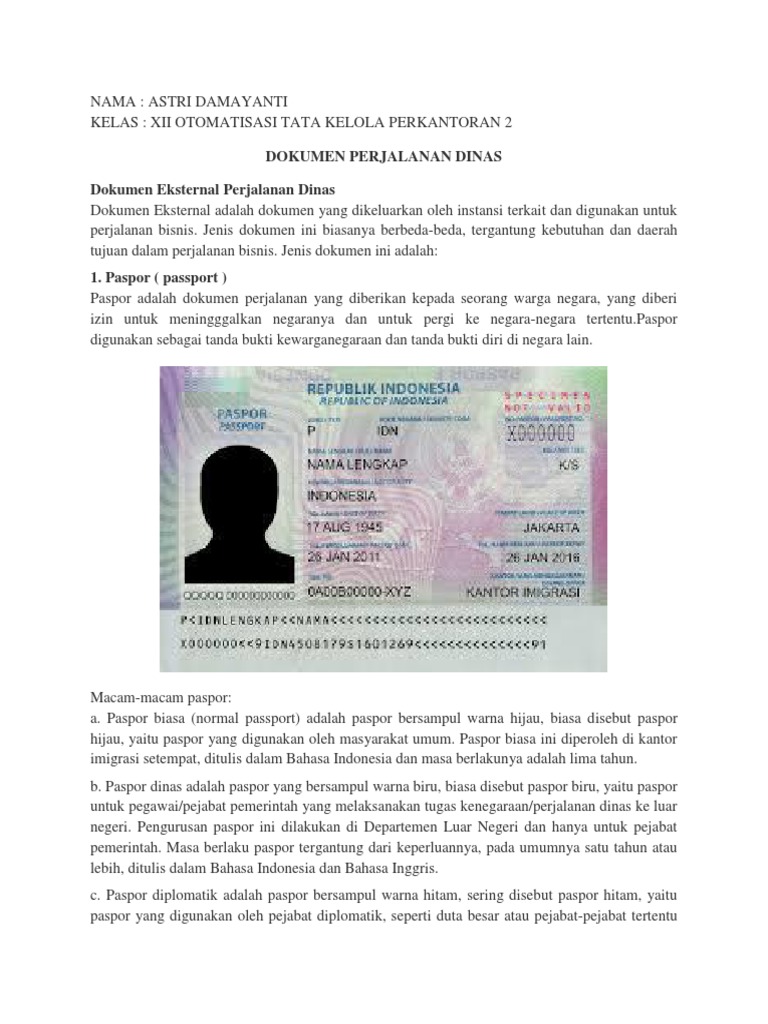 Dokumen Perjalanan Dinas | PDF