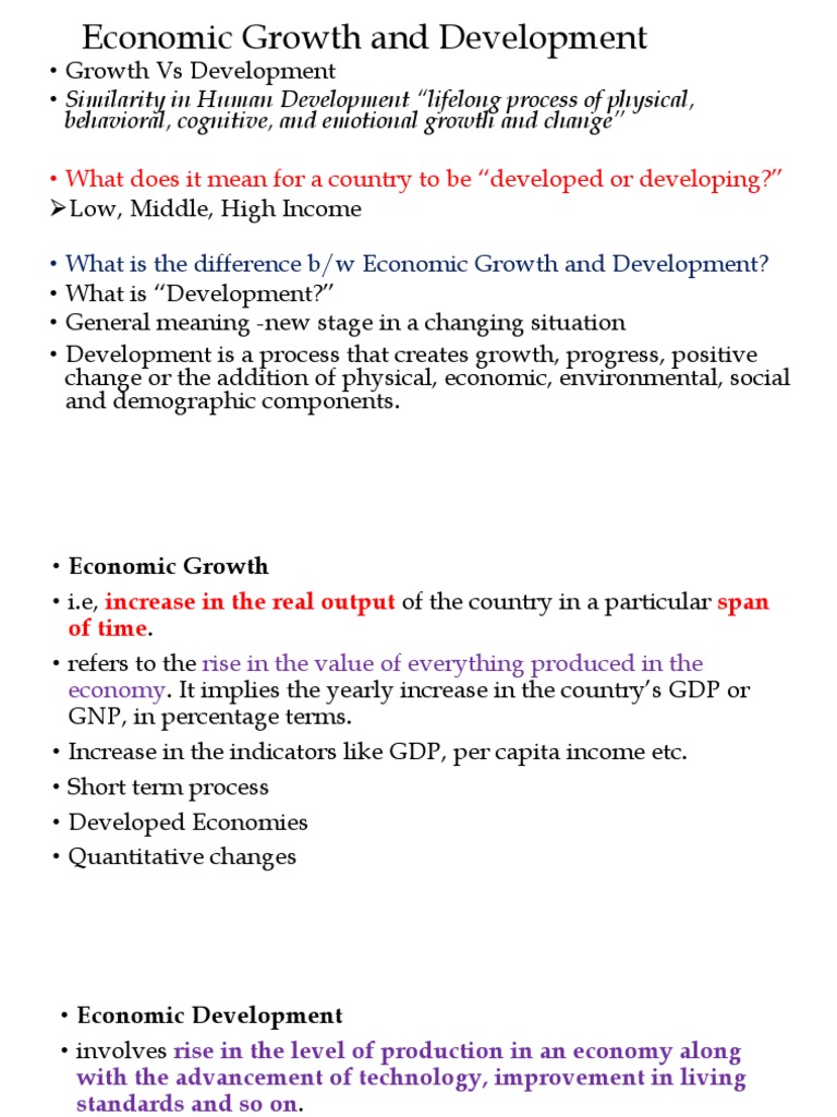 Module 5. Economic Growth and Development | PDF | Economic Development ...