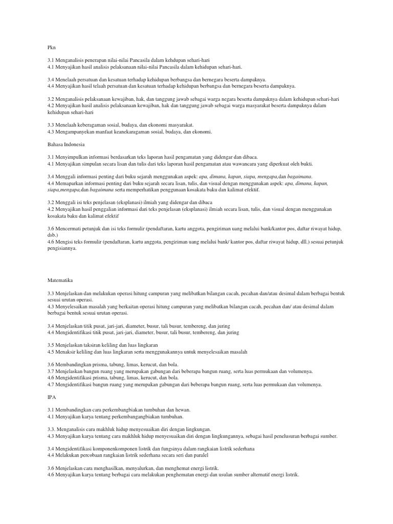 Deskripsi Rapot Semester 1 Kls 6 | PDF