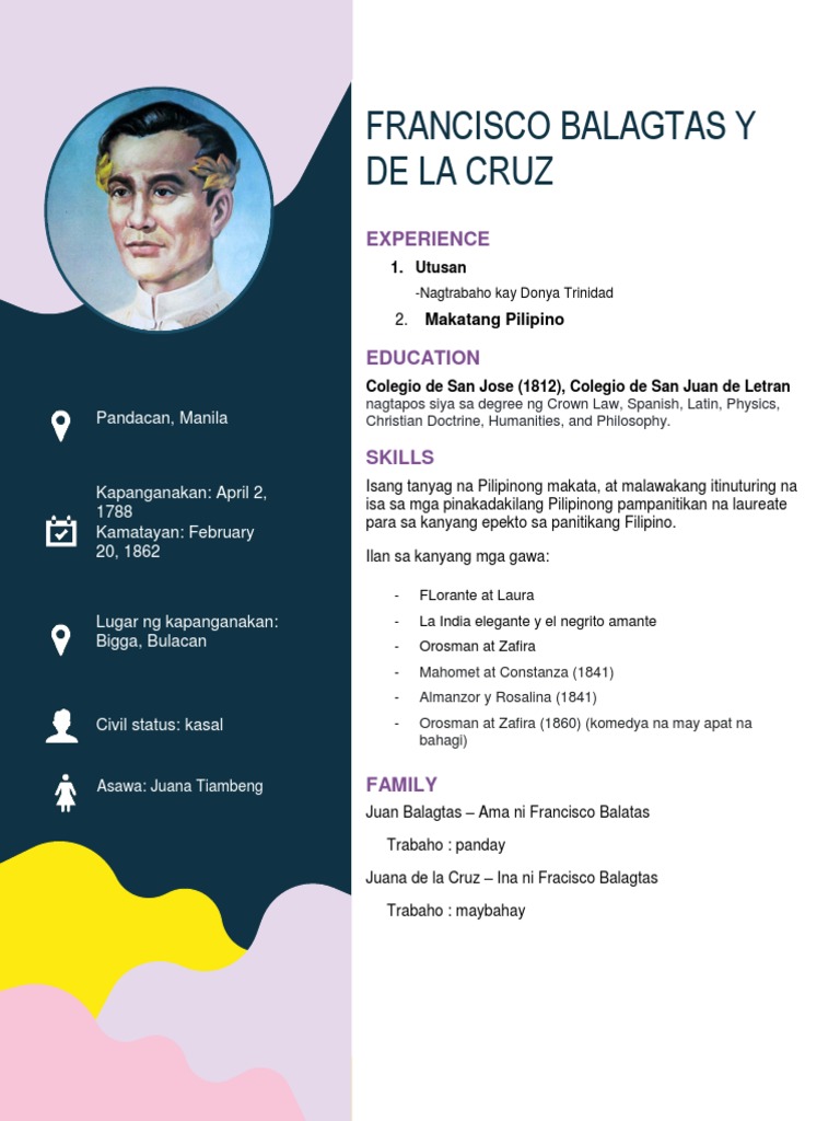 Francisco Balagtas Resume | PDF
