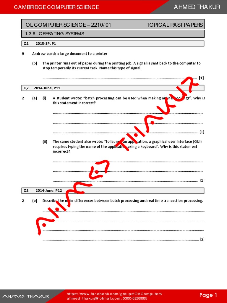 1.3.6 Operating Systems | PDF | Command Line Interface | Graphical User ...