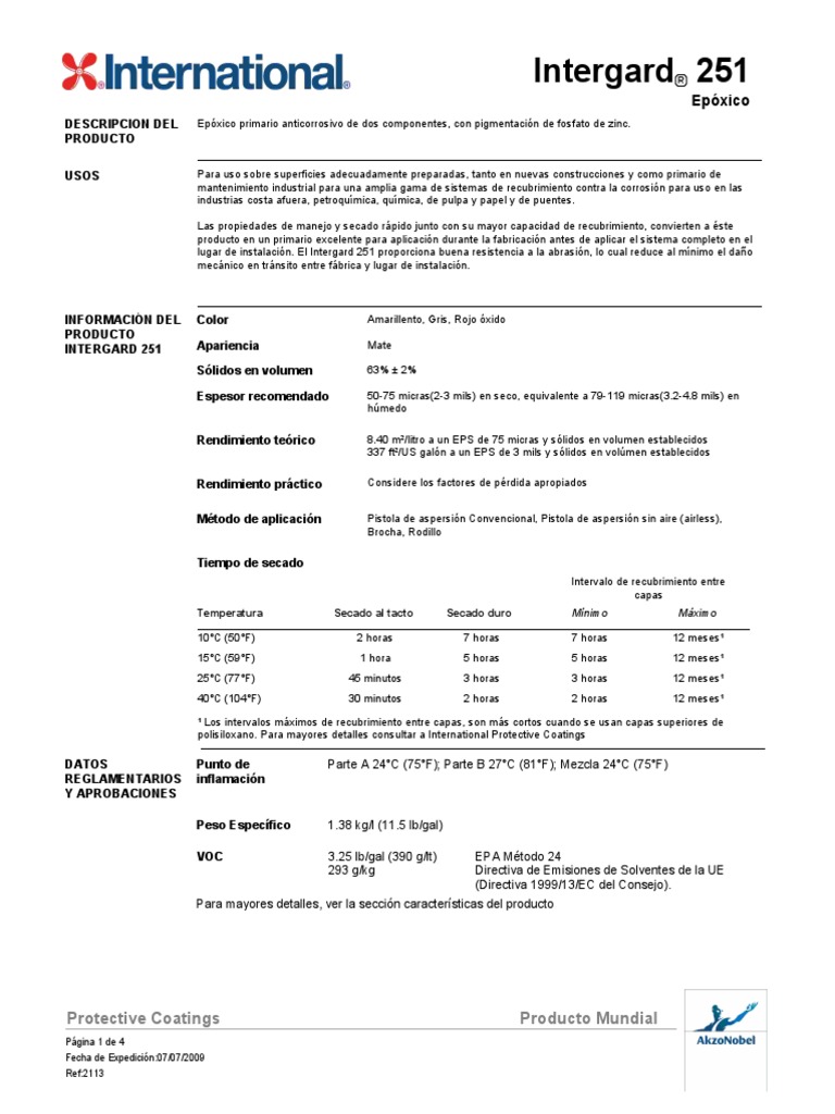 Intergard 251 PDF | PDF | Epoxy | Pintar