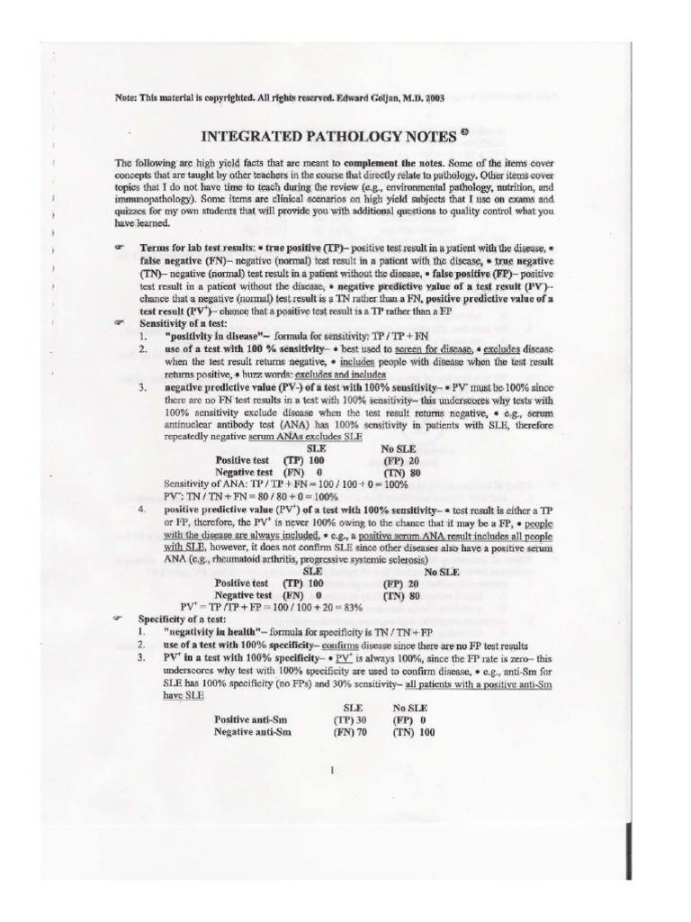 Integrated Pathology Notes PDF | PDF