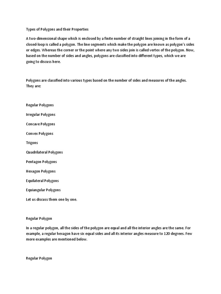 Types of Polygo-WPS Office | PDF | Polygon | Rectangle