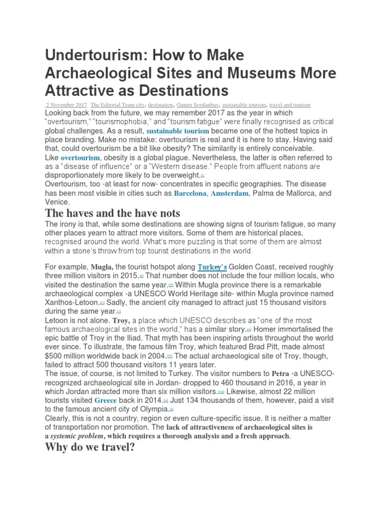 Undertourism: Captivating Visitors through Storytelling and Making ...