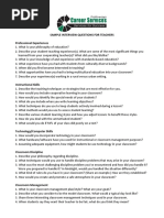 24 HOD Interview Questions | PDF | Teachers | Learning