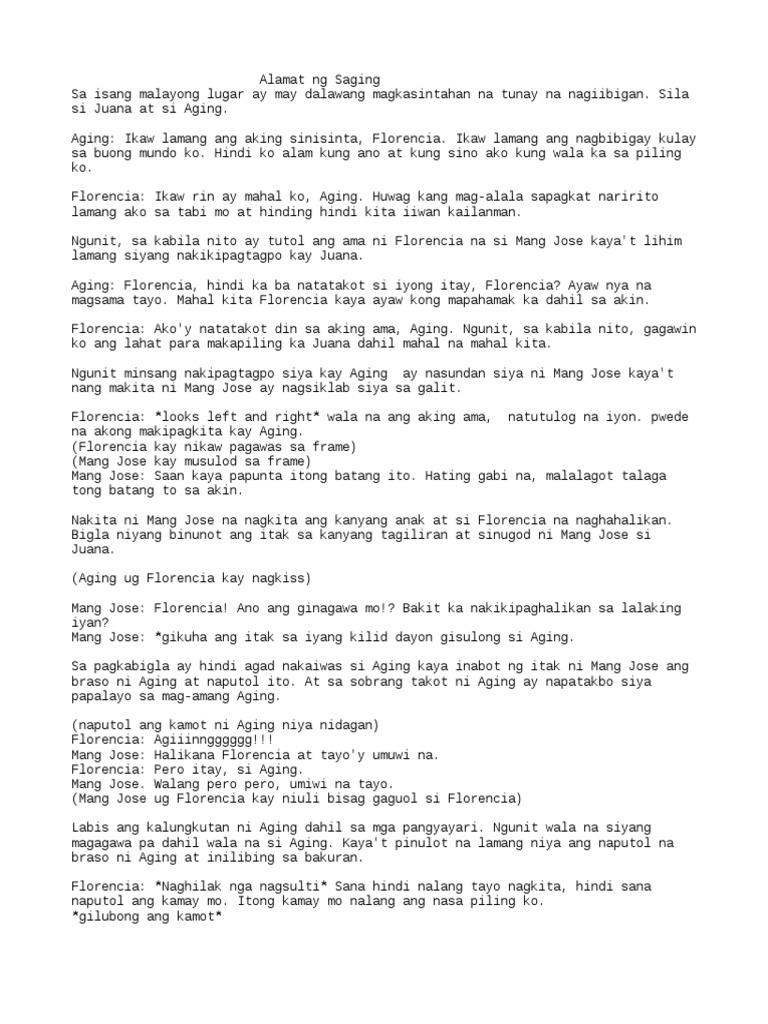 Alamat NG Saging 2019 Filipino Puppet Show Project | PDF