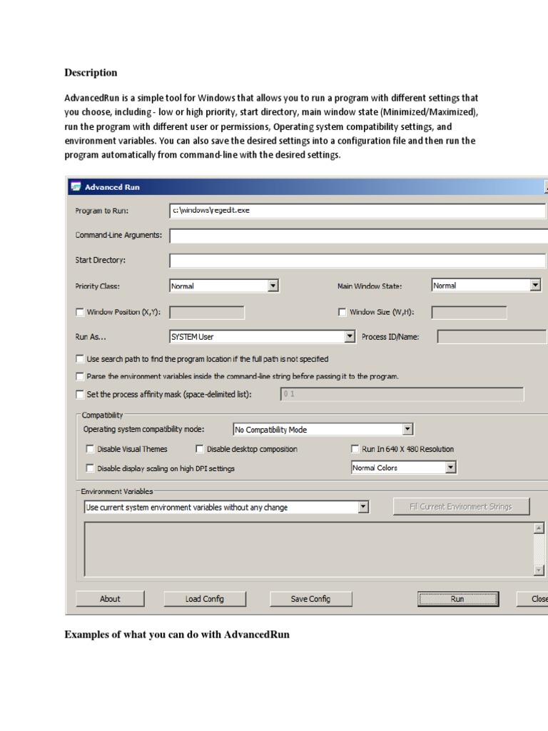 Advanced Run | PDF | Windows Registry | Command Line Interface