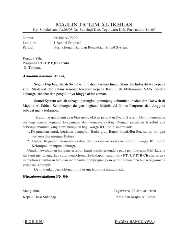 Proposal Sound System | PDF