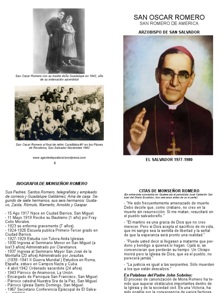 San Oscar Romero PDF | PDF | Papa | Líder religioso