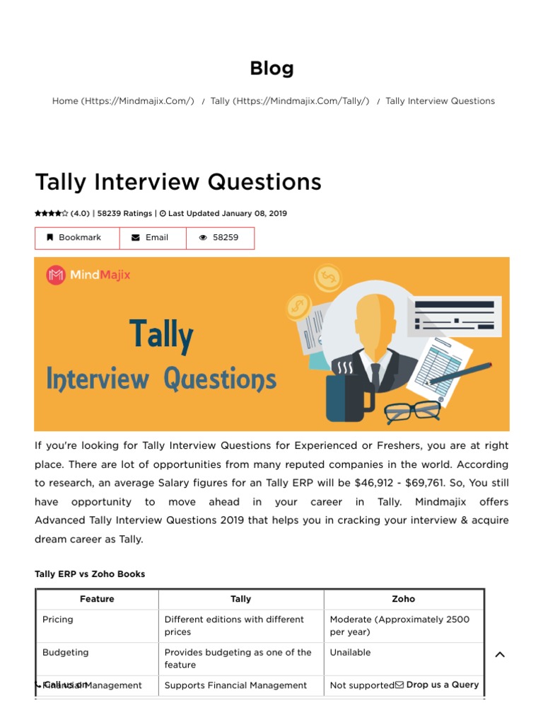 The Best Tally Interview Questions & Answers (UPDATED - 2019) | PDF ...