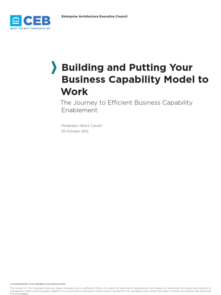 CEB IT-Building and Putting Your Business Capability Model To Work ...