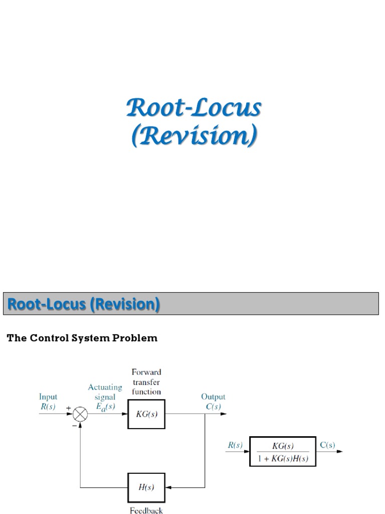Root Locus Method Guide for Control System Analysis | PDF | Control Theory | Mathematical Analysis