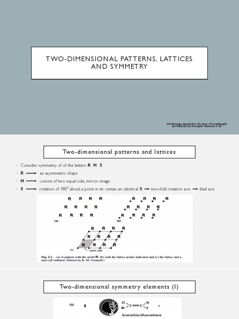 MSN307-2-Two-dimensional Patterns, Lattices and Symmetry | PDF