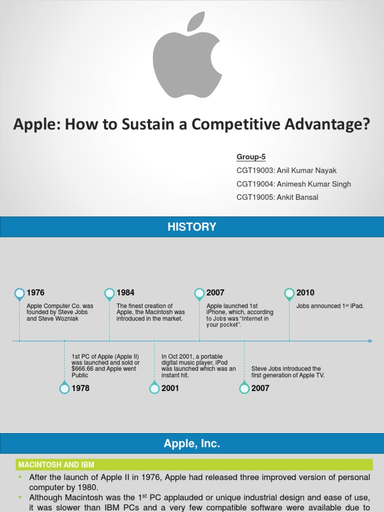 5 Apple (In 2013) Sustaining A Competitive Advantage | PDF | Apple Inc ...