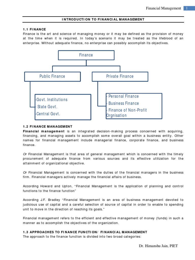 Financial Management - Notes | PDF | Net Present Value | Preferred Stock
