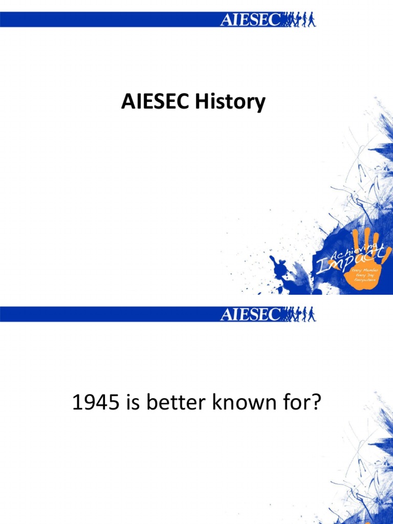 AIESEC History | PDF