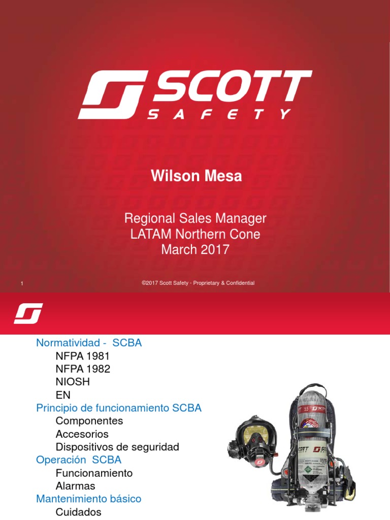 SCBA Scott | PDF | Lucha contra incendios | Protección contra incendios