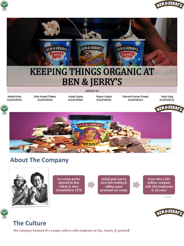 Keeping Things Organic at Ben & Jerry's | PDF | Employment | Business
