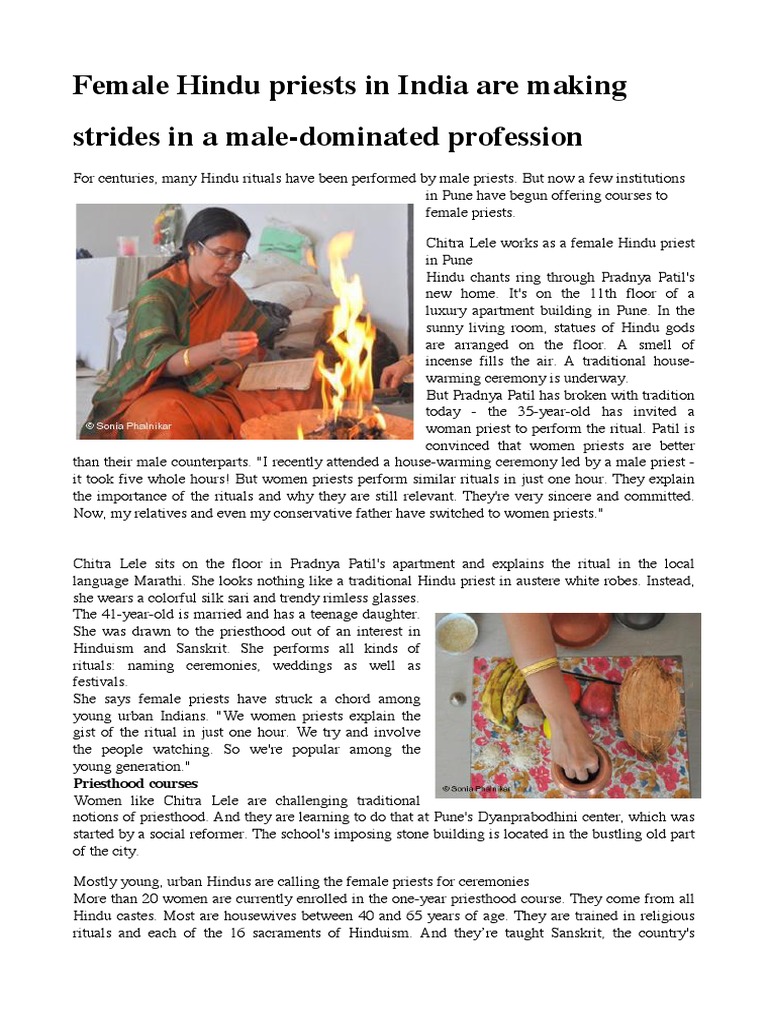 Female Hindu Priests | PDF | Vedas | Priest