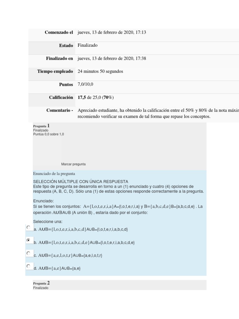 Examen Logica Matematica | PDF | Prueba (evaluación) | Lógica matemática