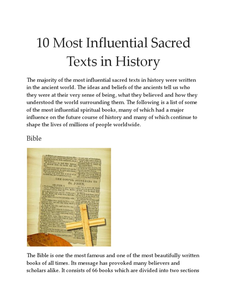 10 Most Influential Sacred Texts in History | PDF | Hebrew Bible | Bible