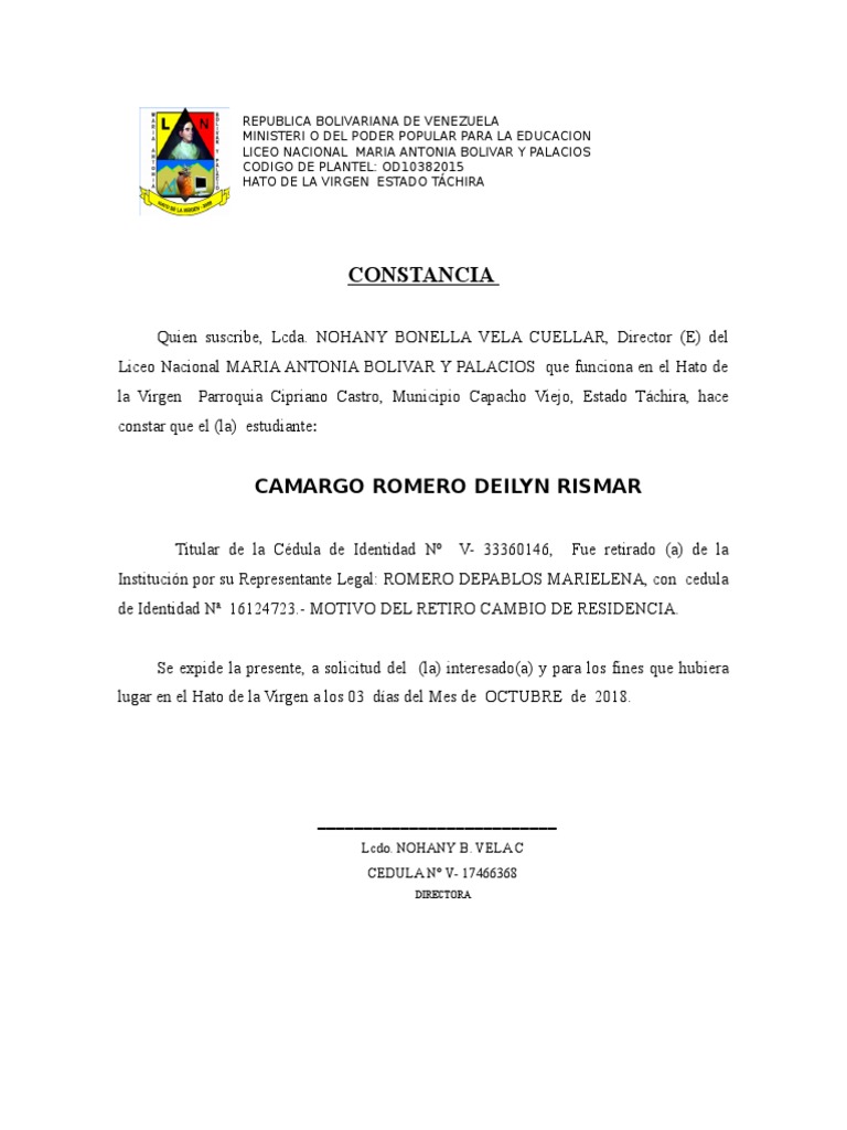 Constancia de Retiro | PDF