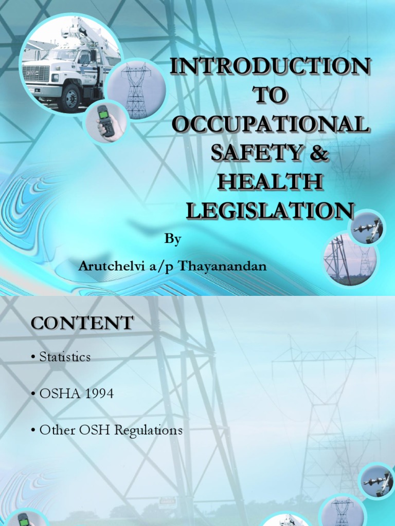 Topic 1-Introduction To Osh Legislation | PDF | Occupational Safety And ...