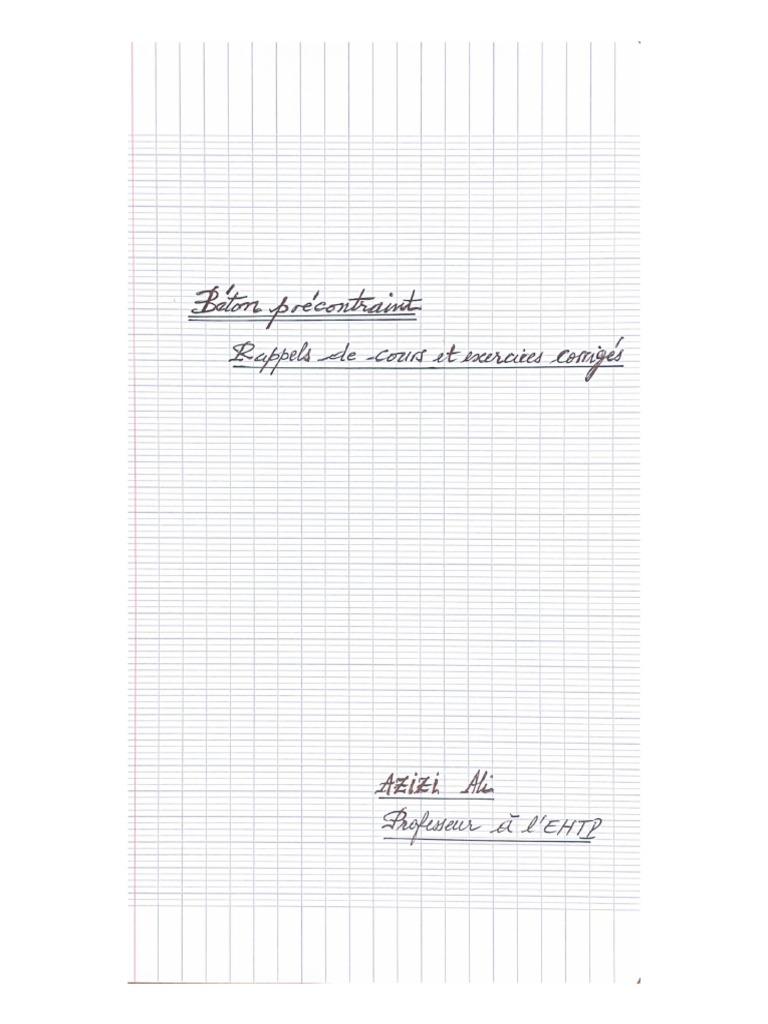COURS BETON PRECONTRAINT-Mr AZIZI PDF | PDF