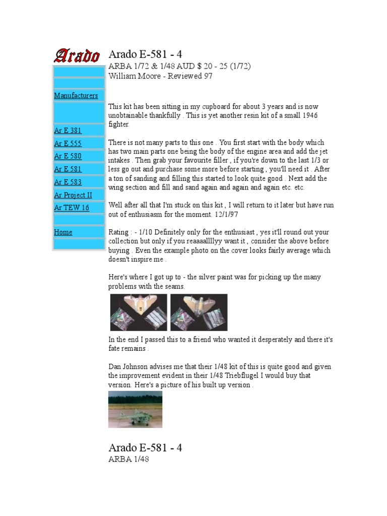 Arado E-581-4 | PDF | Aircraft | Aviation