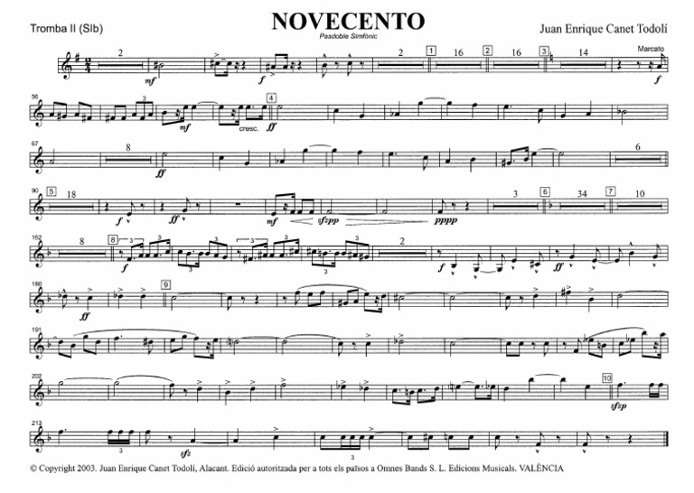 Canet Todolí, Joan Enric - Novecento - 019 Trompeta 2a PDF | PDF