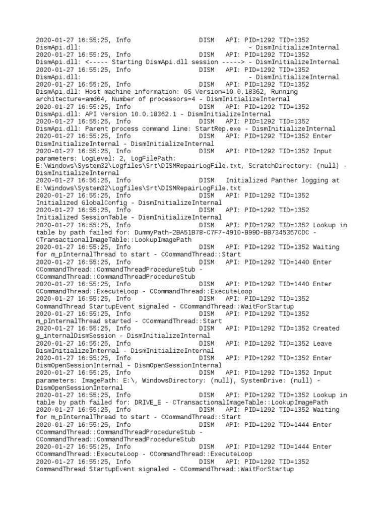 DISMRepair Log File | PDF | Windows Registry | Computing Platforms