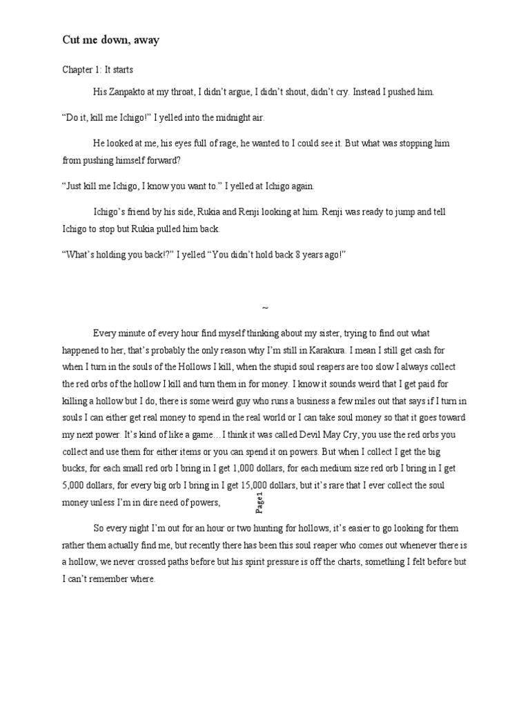 Cut Me Down Away | PDF