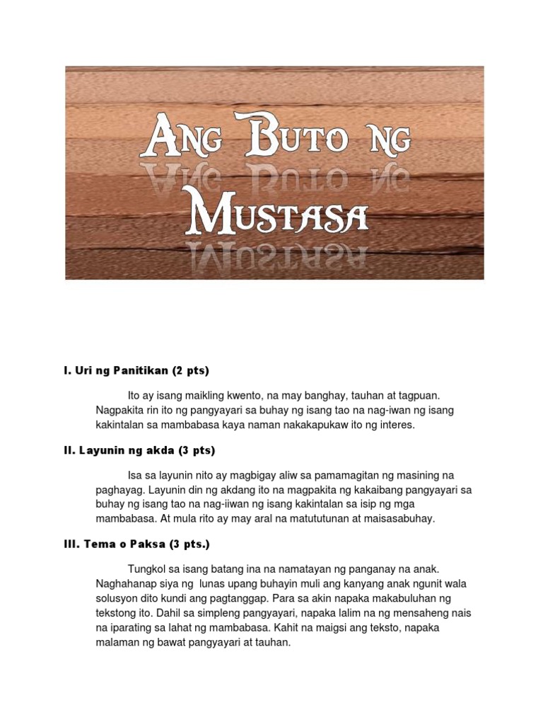 Ang Buto NG Mustasa | PDF