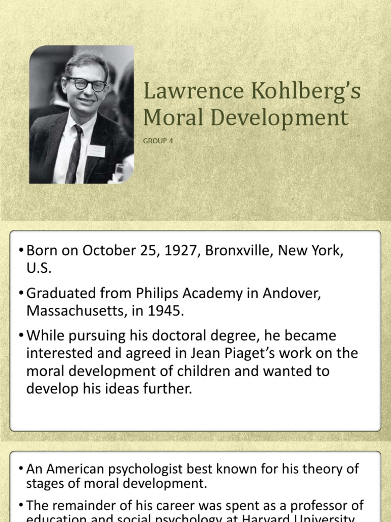 Lawrence Kohlberg's Moral Development | PDF | Morality | Metaphysics Of ...