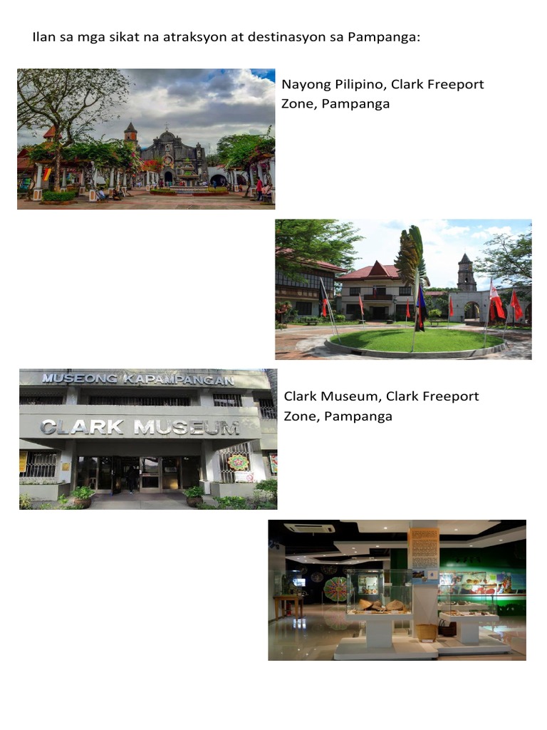 Ilan Sa Mga Sikat Na Atraksyon at Destinasyon Sa Pampanga | PDF