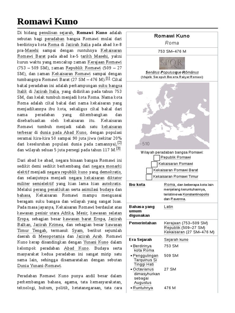 Romawi Kuno | PDF | Perjalanan | Sejarah