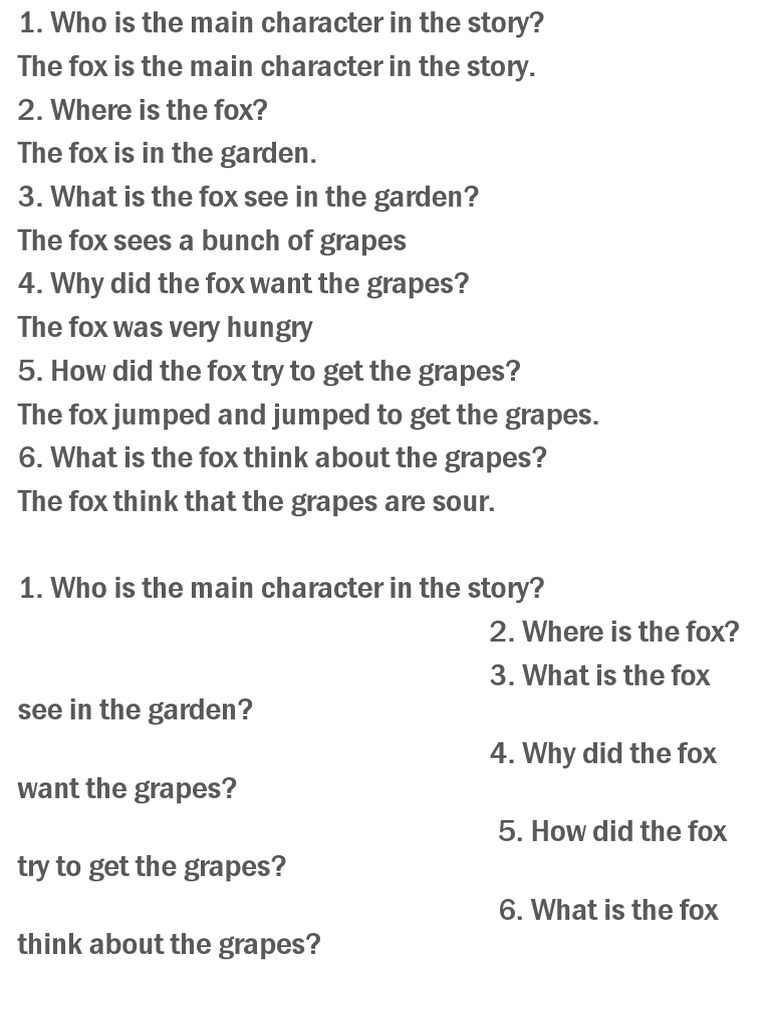 The Fox and The Grapes | PDF