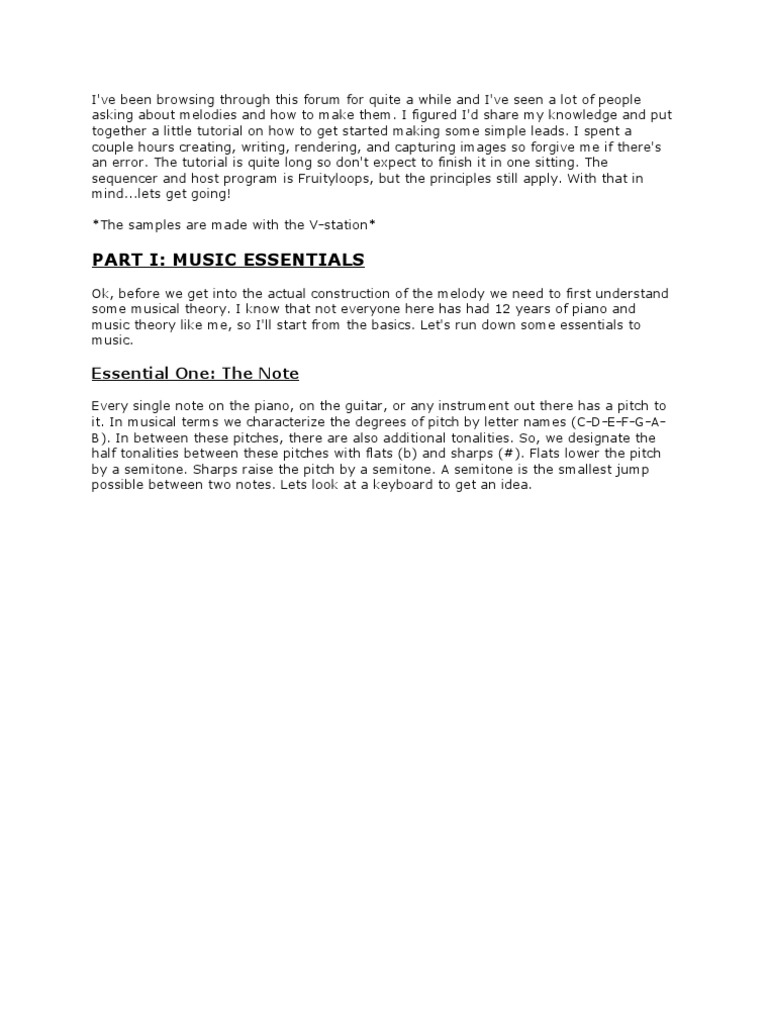 Trance Tutorial | PDF | Chord (Music) | Scale (Music)