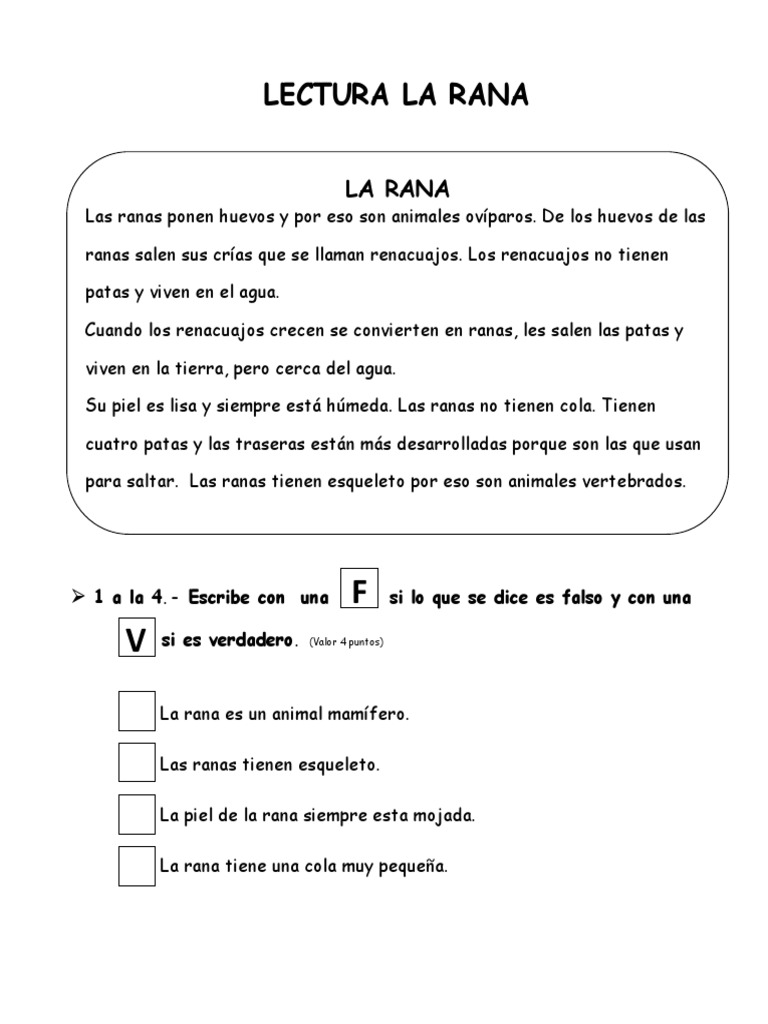 Lectura La Rana | PDF