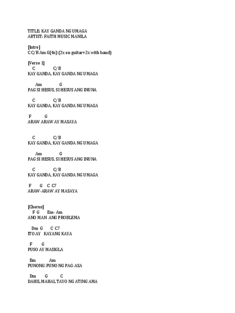 Kay Ganda NG Umaga | PDF
